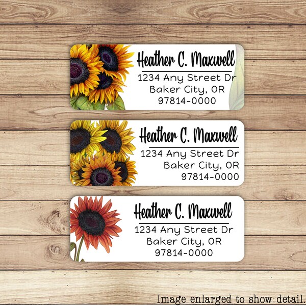 Sunflower Labels - Etsy