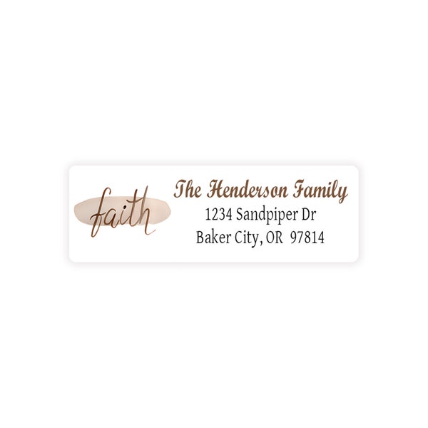 Faith Return Address Labels - Etsy