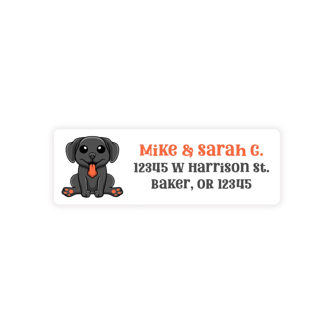 Black Labrador Dog Mailing Labels - Etsy