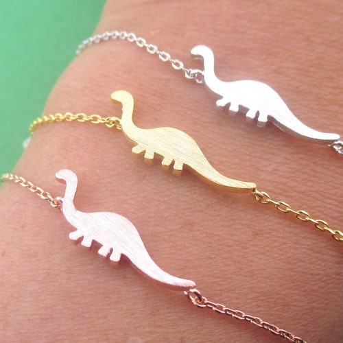 Rainbow Dinosaur Charm Bracelet - Etsy