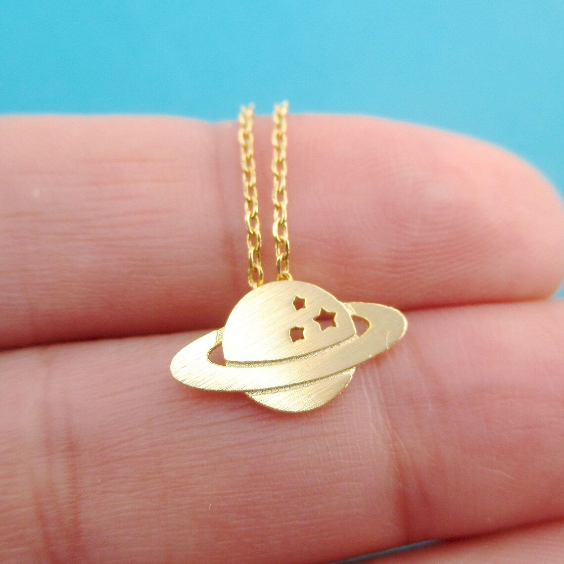 Planet Saturn Shaped NASA Cosmos Space Galaxy Themed Pendant Necklace ...