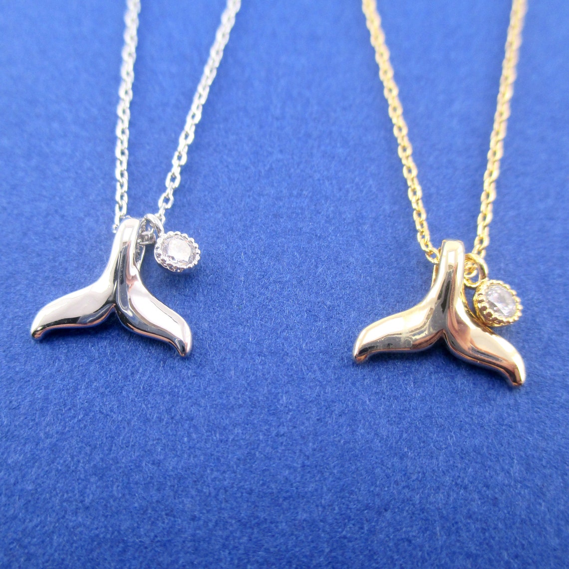 Whale Fluke Tail Whale Tale Shaped Coastal Ocean Pendant Necklace in ...