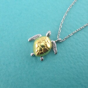 3D Marine Loggerhead Sea Turtle Shaped Caretta Pendant Necklace in ...