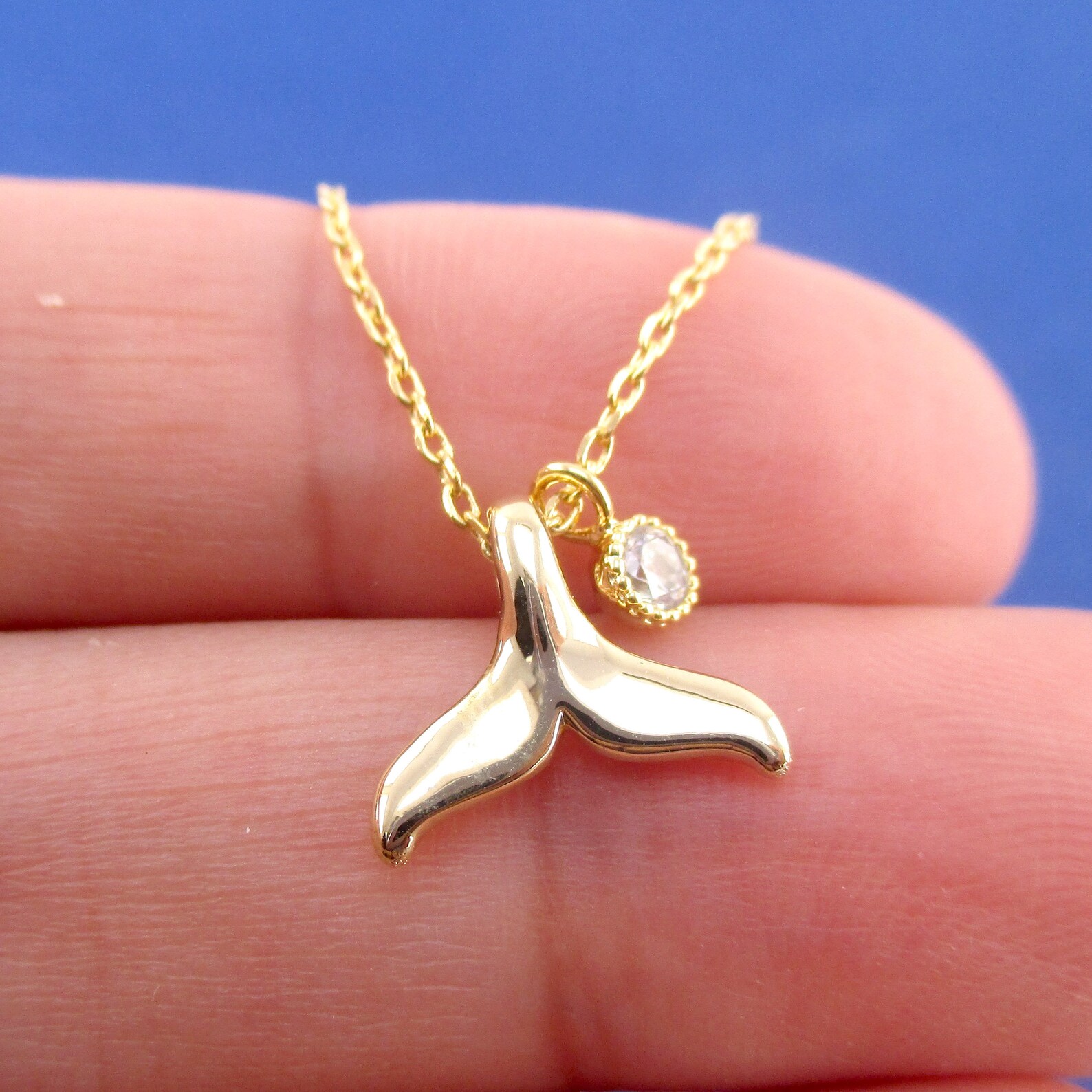 Whale Fluke Tail Whale Tale Shaped Coastal Ocean Pendant Necklace in ...
