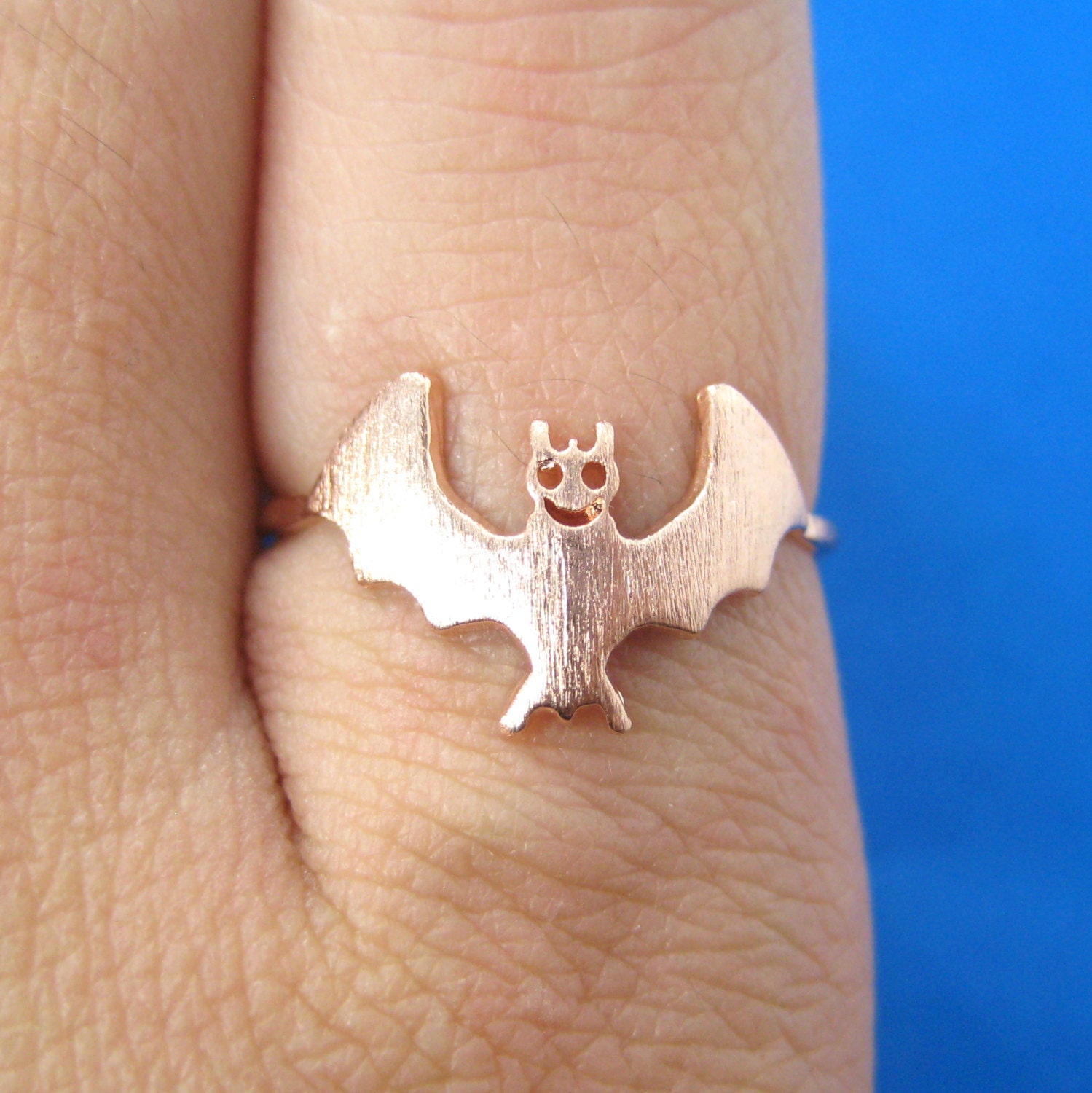 Super Cute and Simple Bat Shaped Animal Themed Ring in Rose | Etsy