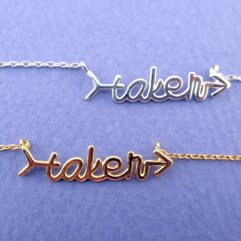 Arrow Shaped Calligraphy Cursive Taken Relationship Status | Etsy