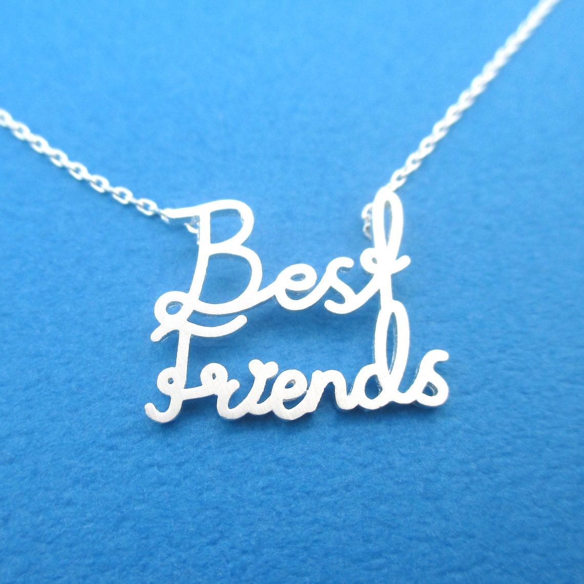 best-friends-cursive-typography-dye-cut-pendant-necklace-etsy