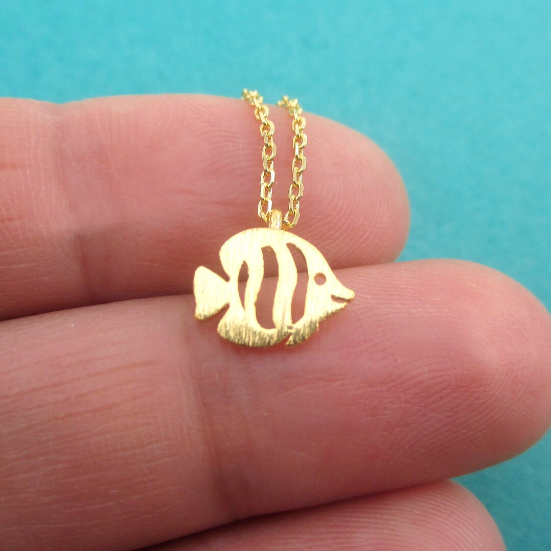 Butterfly Angelfish Fish Shaped Tropical Marine Reef Fish Pendant ...