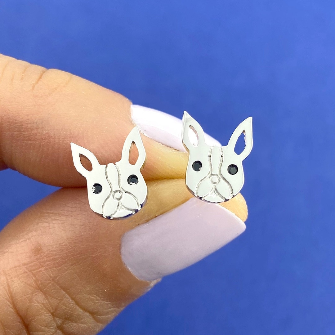 Teeny Tiny Minimal French Bulldog Frenchie Head Shaped Allergy Free ...