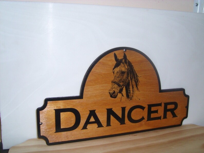 Personalized Wood Horse Stall Name Sign.birch.laser - Etsy