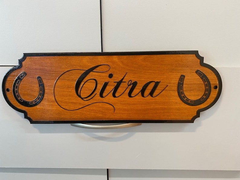 Personalized Wooden Horse Stall Name Sign. Any Text. Birch. - Etsy