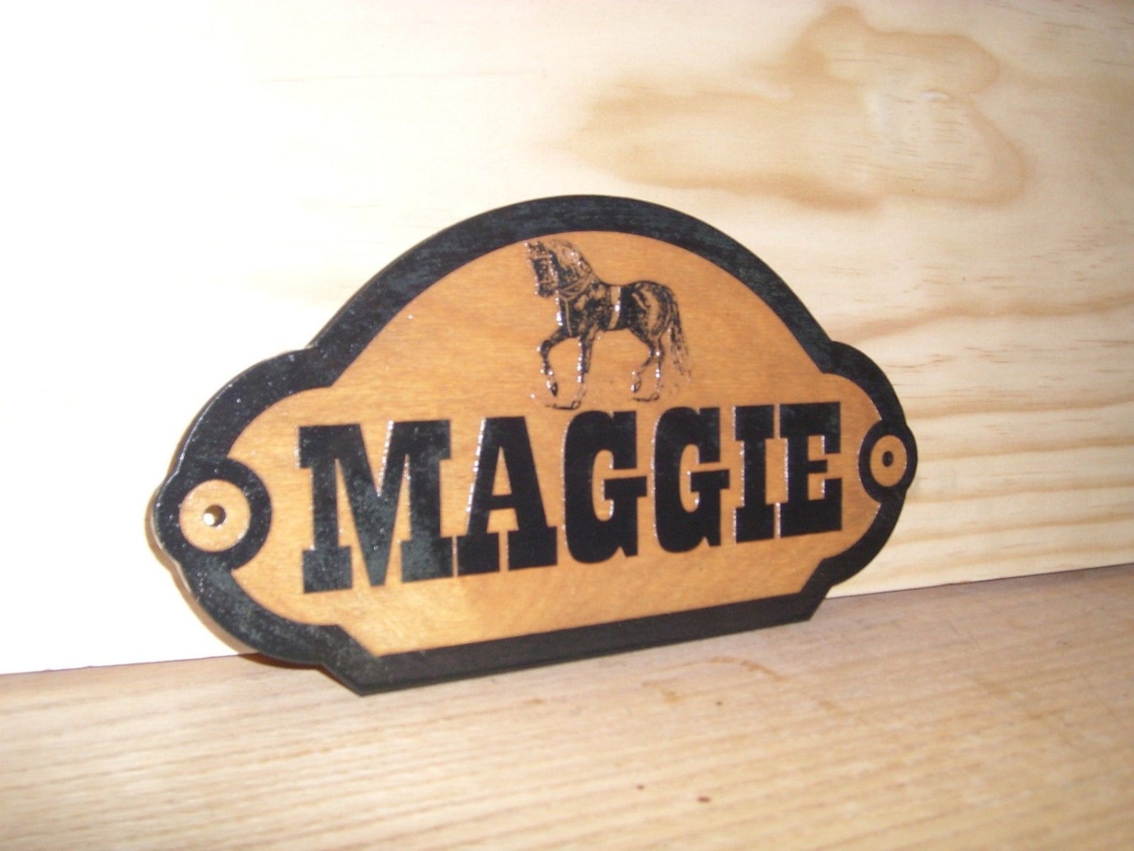 Personalized Wood Horse Stall Name Sign. Birch.laser - Etsy