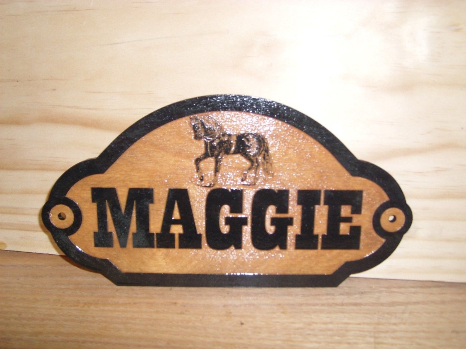 Personalized Wood Horse Stall Name Sign. Birch.laser - Etsy