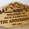 Personalized Wood Sign Camp Camper RV Family Name Any Text. Engraved ...