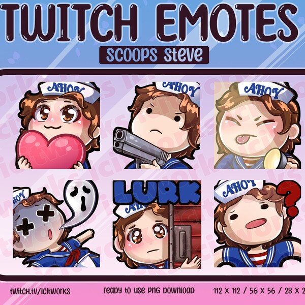 Discord Emotes Steve Harrington - Etsy