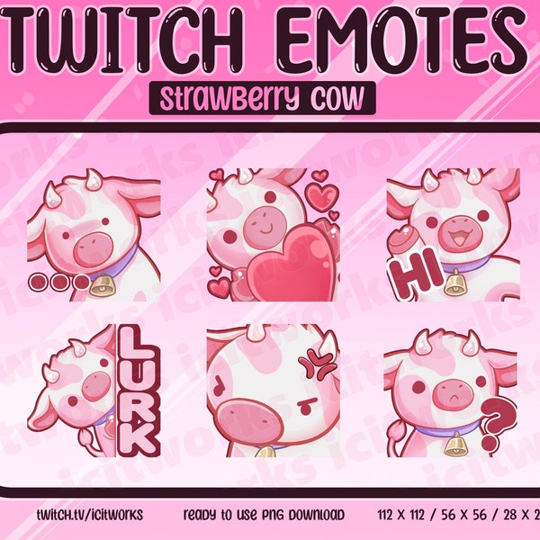 Strawberry Cow Discord - Etsy UK