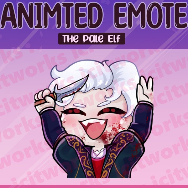 Astarion Cheer Animated Emote BG3 Vampire Rogue Twitch Emotes Youtube ...