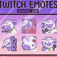 Animated Purple Cow Emote-dance Emote #3 - Etsy
