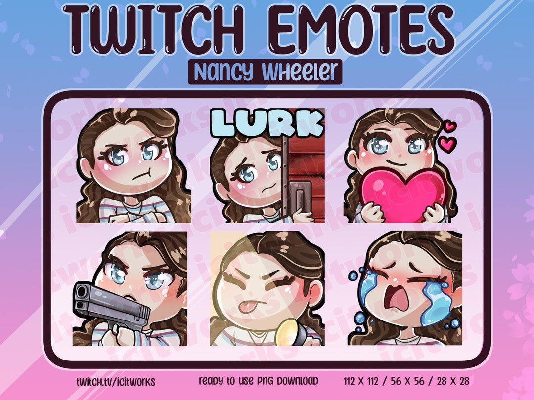 Nancy Wheeler Chibi Cute Twitch Emotes Set of 6 DBD Dead by Daylight ...
