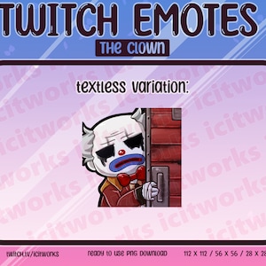 The Clown Jeffrey Hawk Chibi Cute Twitch Emotes Set of 6 DBD - Etsy