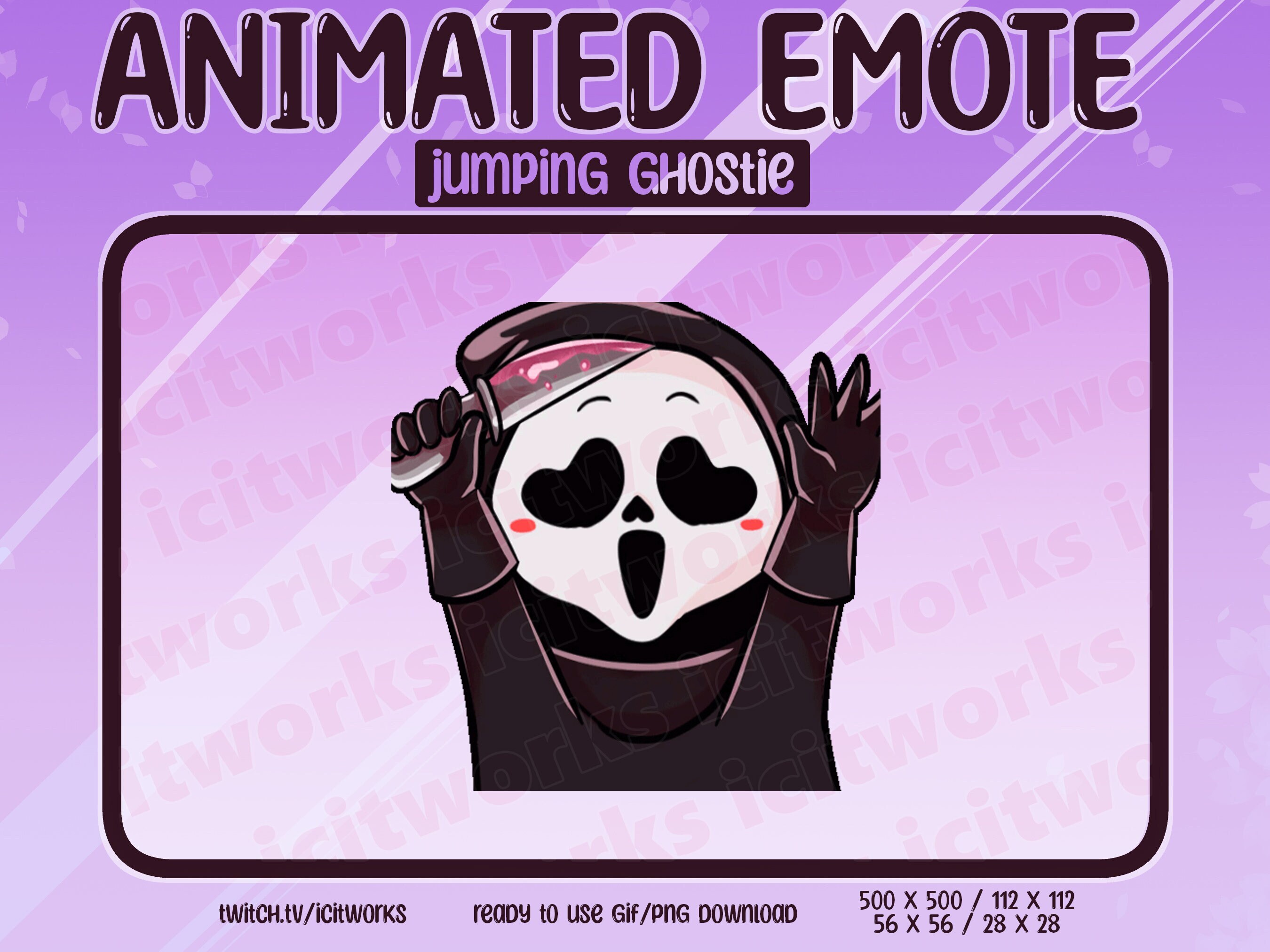 Ghost Face Animated Jumping Excitement Twitch Emote GIF DBD - Etsy