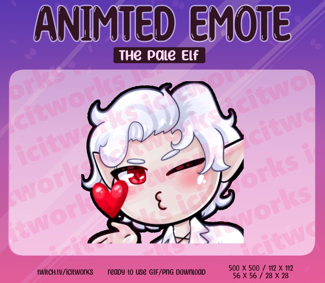 Astarion Kiss Animated Emote BG3 Vampire Rogue Twitch Emotes Youtube ...