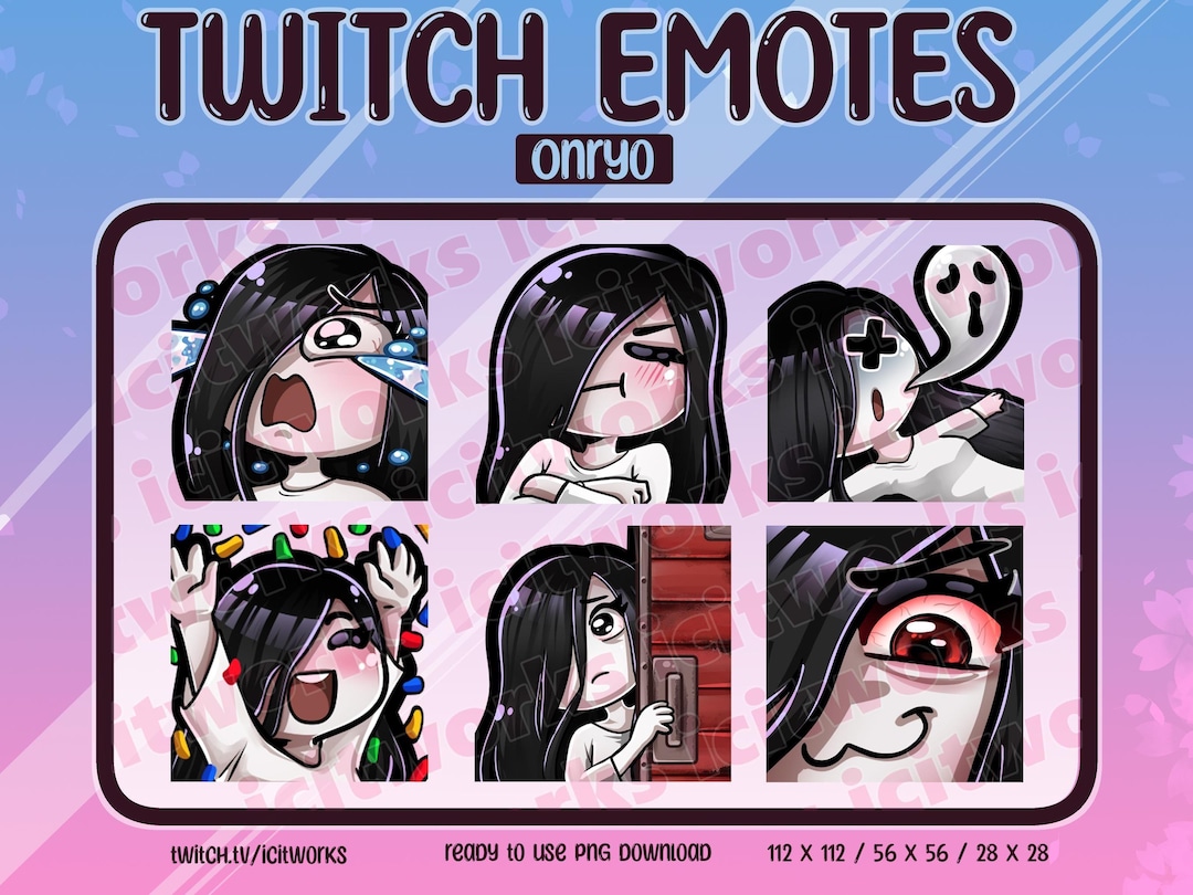 Sadako Onryo Chibi Cute Twitch Emotes Set DBD Dead by Daylight Killer ...