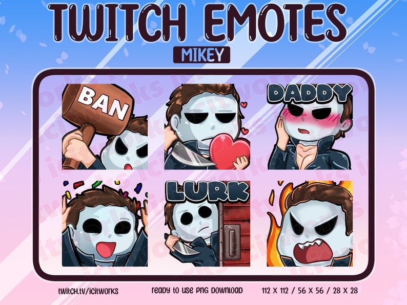 Michael Myers the Shape Chibi Cute Twitch Emotes Set of 6 DBD - Etsy Canada