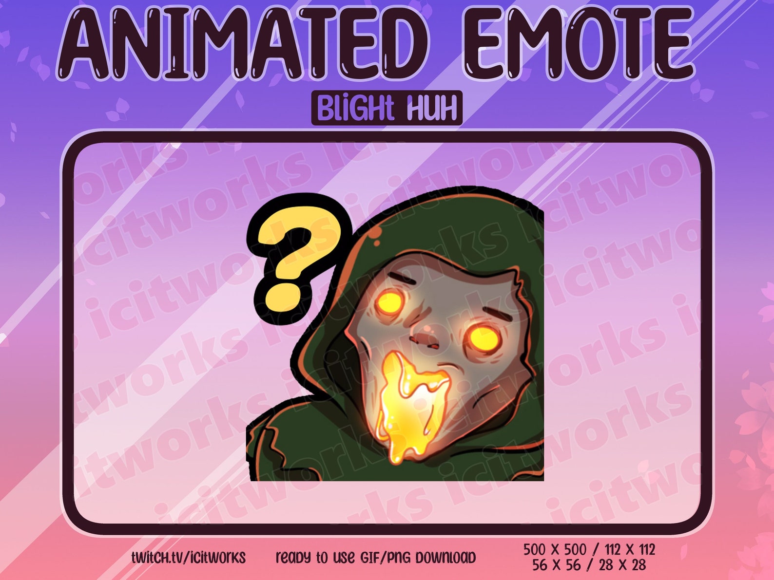 The Blight Animated Twitch Emote Questioning Huh Question Mark Confused ...
