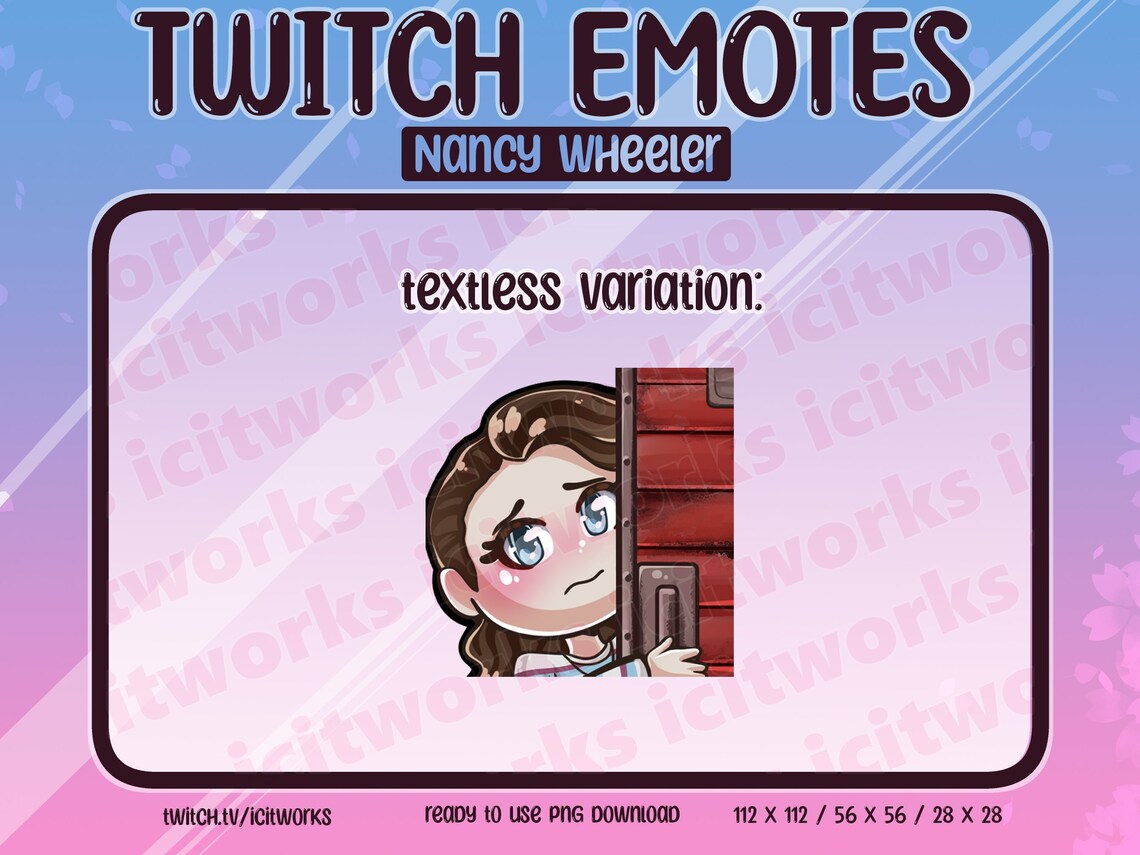 Nancy Wheeler Chibi Cute Twitch Emotes Set of 6 DBD Dead by Daylight ...
