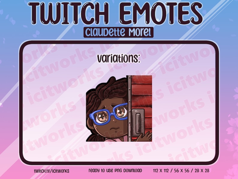 Claudette Morel Chibi Cute Twitch Emotes Set of 6 Survivor Main DBD ...