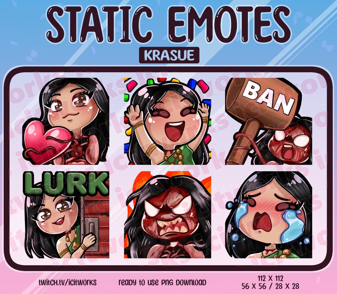 Krasue Chibi Cute Twitch Emotes Set DBD Dead by Daylight Killer Main - Etsy