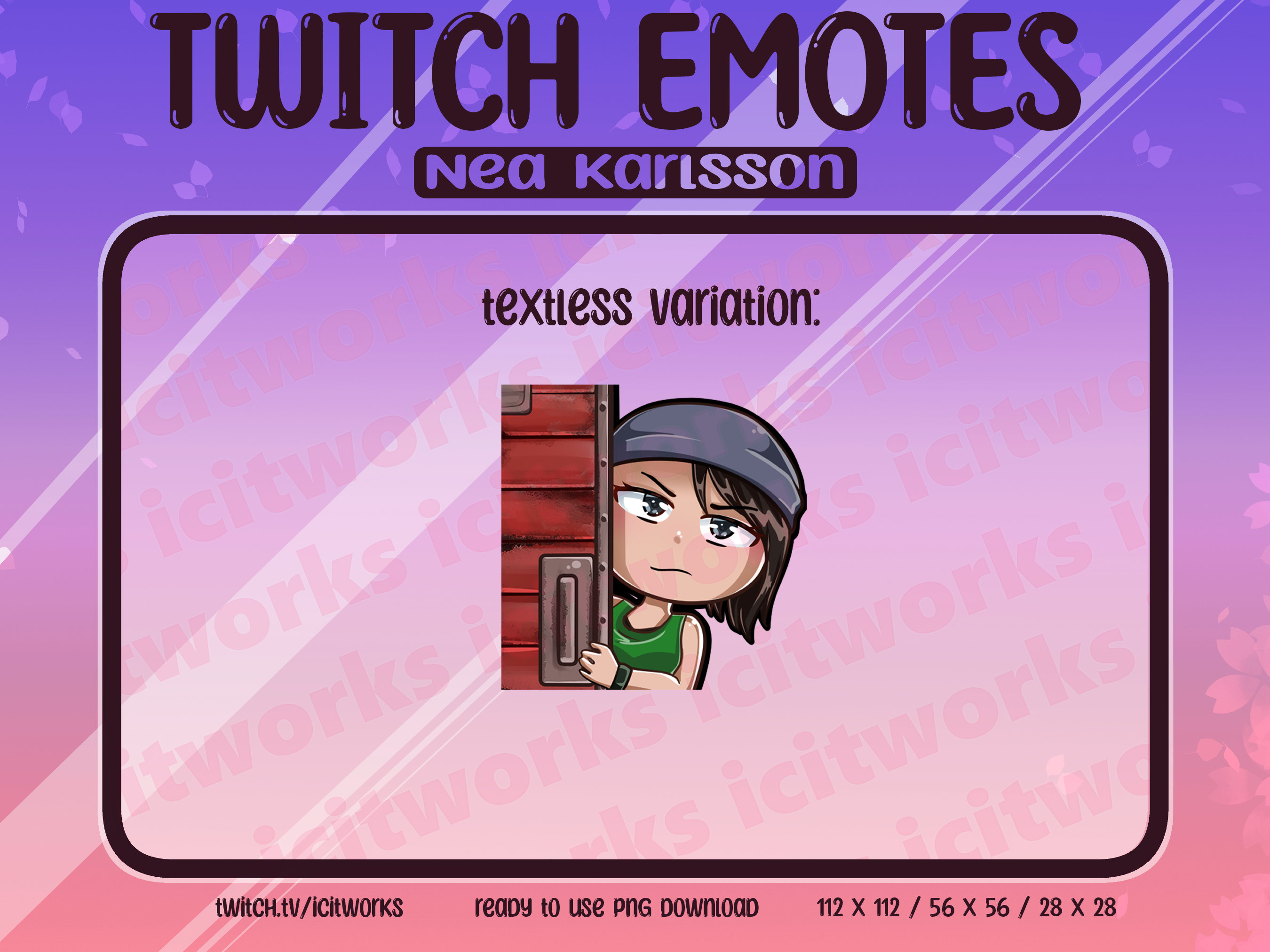 Nea Karlsson Chibi Cute Twitch Emotes Set of 6 DBD Dead by Daylight ...