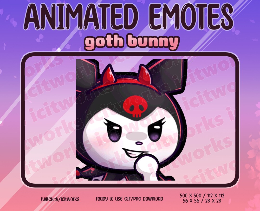 Evil Giggle Animated Emote Discord Twitch Laugh Devil Emoji Gothic ...