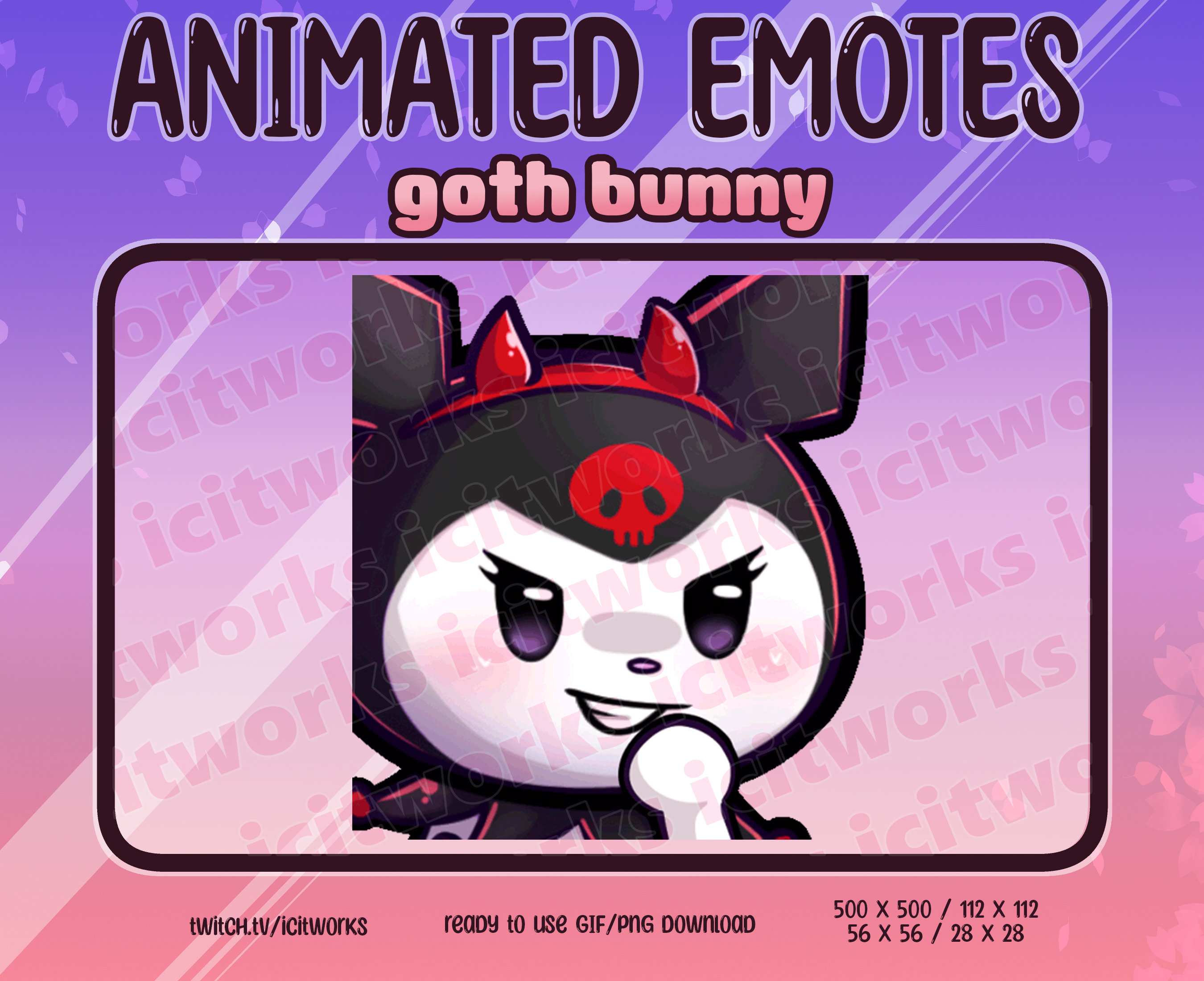Evil Giggle Animated Emote Discord Twitch Laugh Devil Emoji Gothic ...