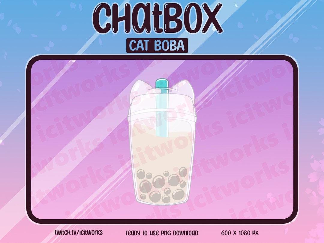 Cat Ear Boba Twitch Chat Box Cute Drink 2 Colors - Etsy