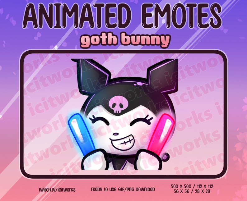 Rave Dancing Party Animated Glowsticks Emote Discord Twitch Emoji ...