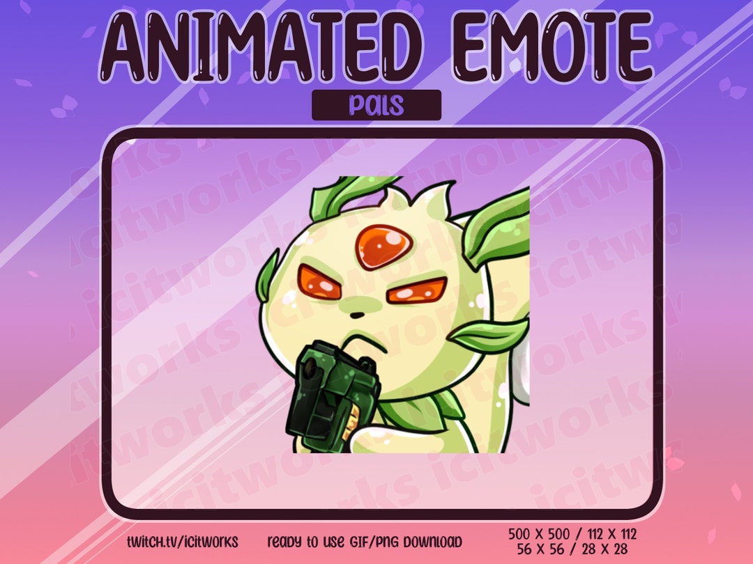 Lifmunk Palworld ANIMATED Emote Gun Funny Cute Chibi Violent Emoji ...