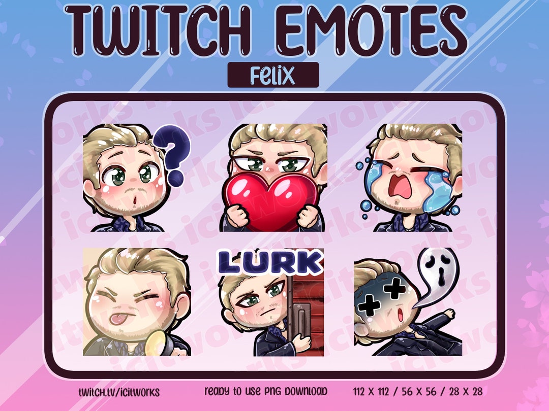 Felix Richter Chibi Cute Twitch Emotes Set of 6 Survivor Main DBD Dead ...