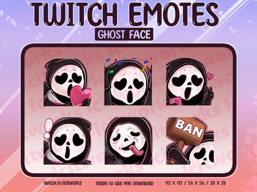 Ghost Face Chibi Cute Twitch Emotes Set of 6 DBD - Etsy Australia