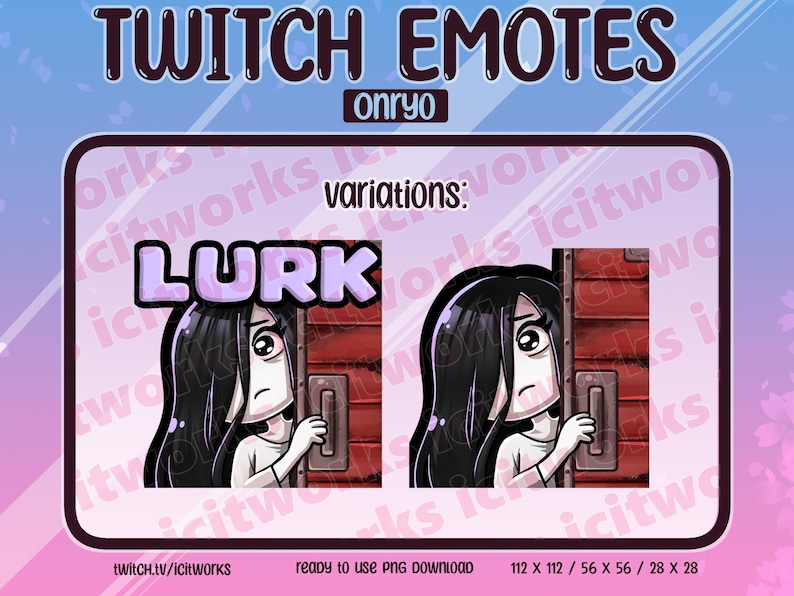 Sadako Onryo Chibi Cute Twitch Emotes Set DBD Dead by Daylight Killer ...
