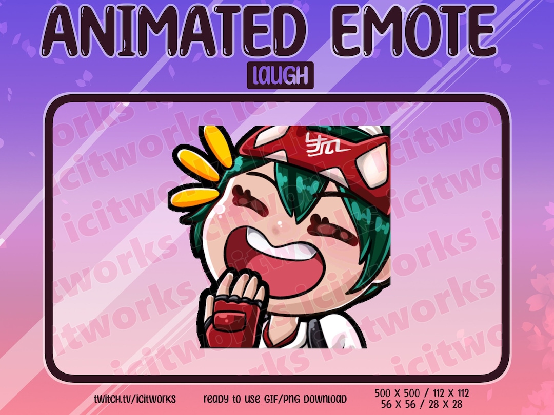 Kiriko Overwatch 2 Animated Laugh Twitch Emote Kawaii Chibi Healer ...