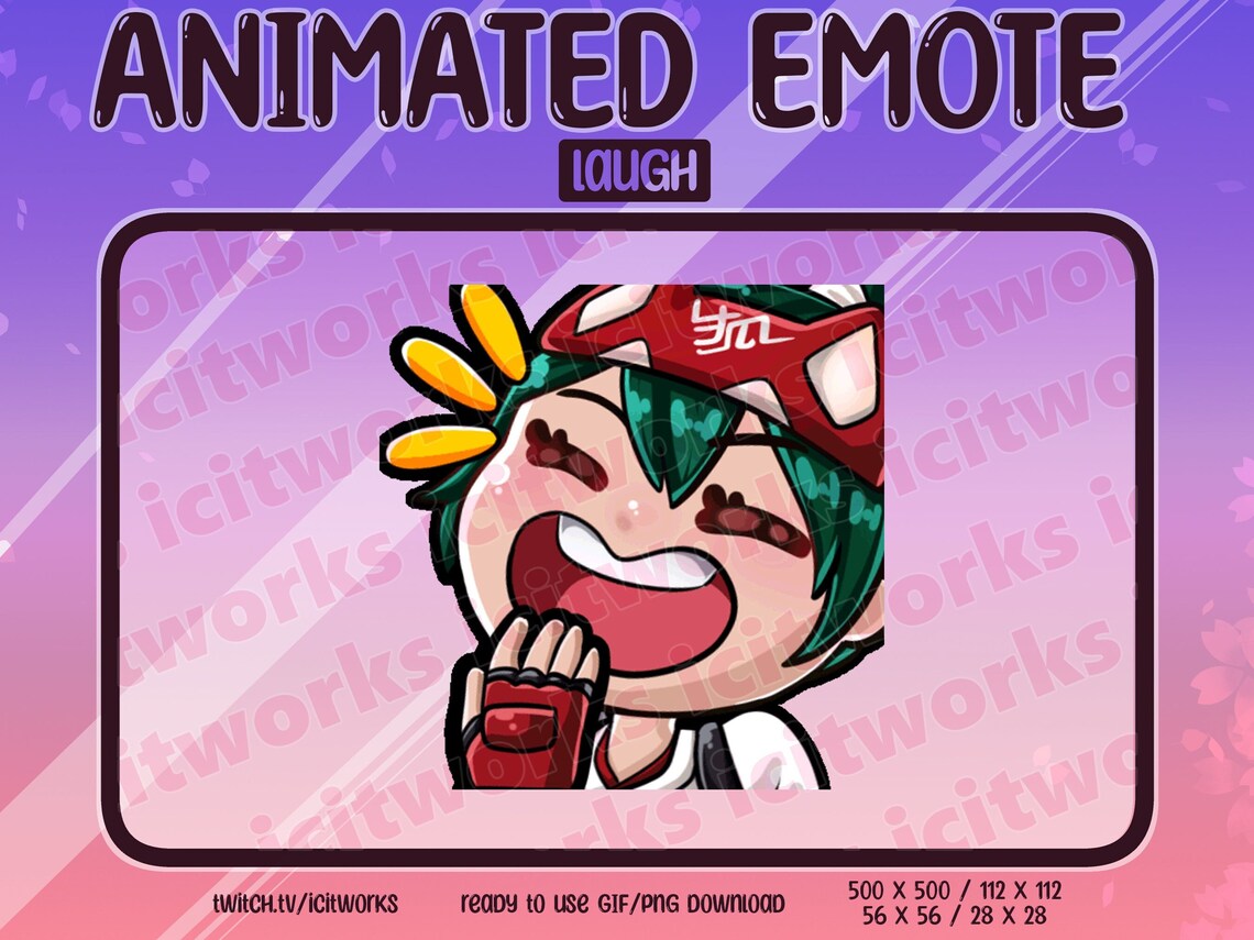 Kiriko Overwatch 2 Animated Laugh Twitch Emote Kawaii Chibi Healer ...