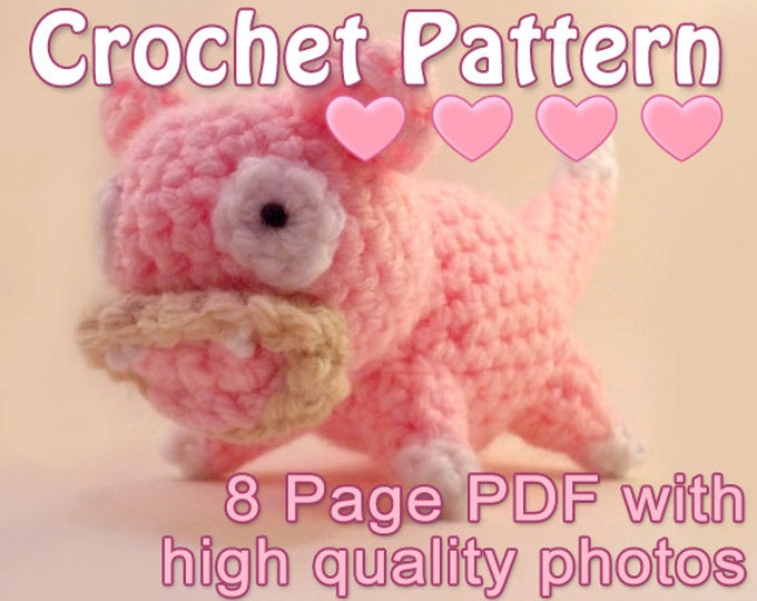 PDF Crochet Pattern - Slowpoke Plush - Etsy