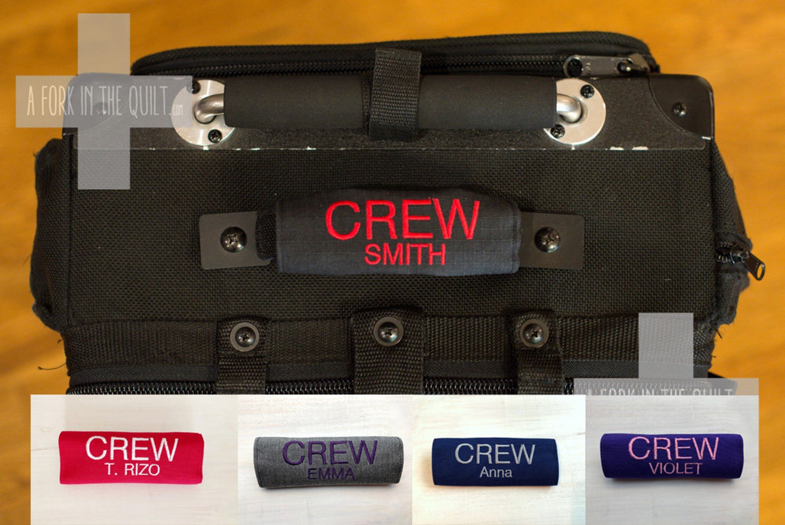 Crew Luggage Handle Wrap Stitched Personalized Custom | Etsy