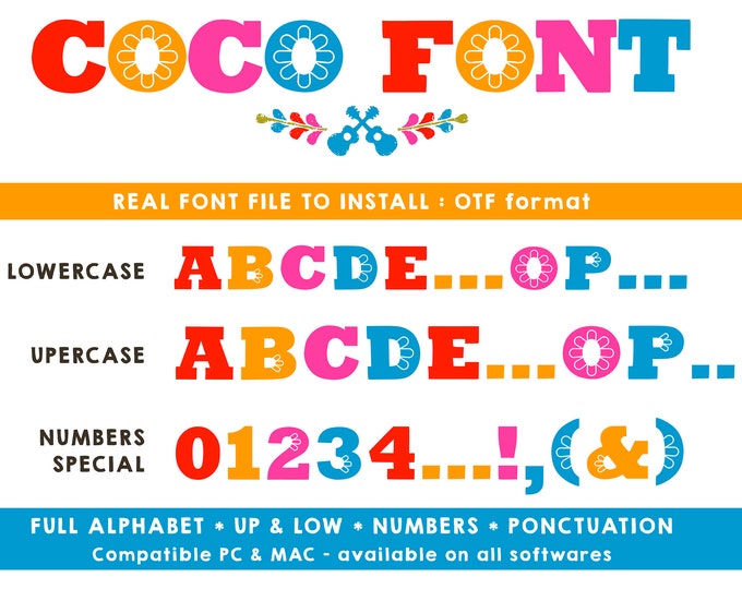 Coco Otf Font in Instant Download - Etsy