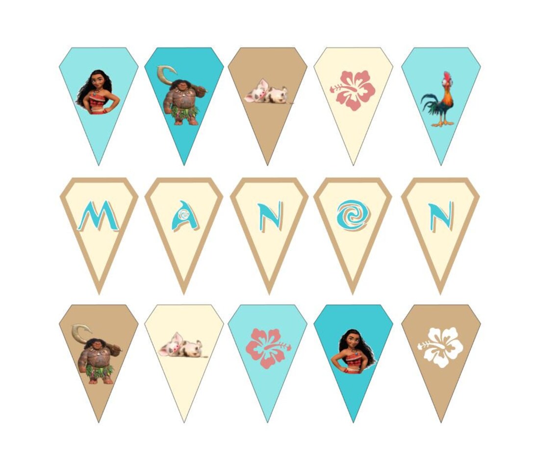 Moana Party Package Customized - Etsy