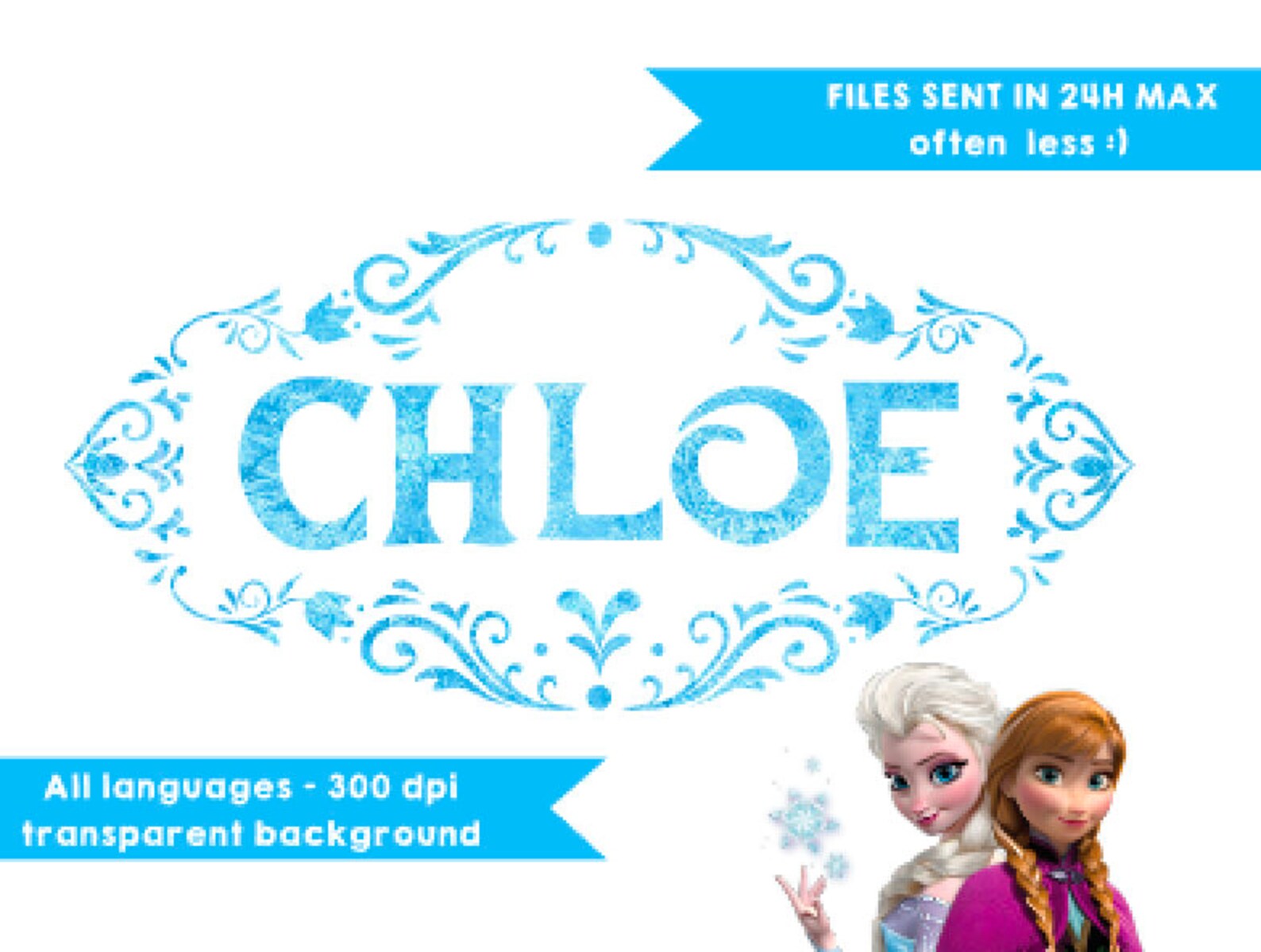 Logo Disney frozen customized with name png transparent | Etsy