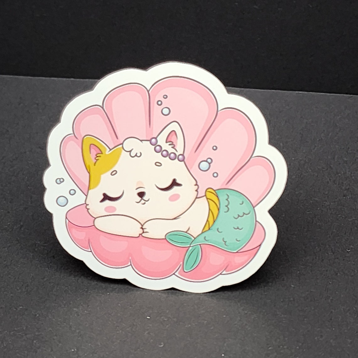 Cute Kitten Mermaid Sticker Set of 11-waterproof Stickers to Decorate ...
