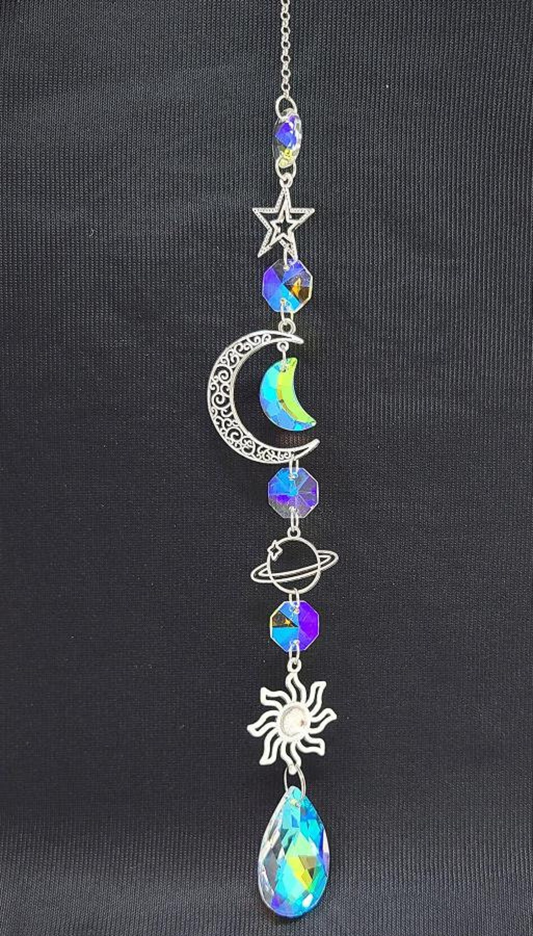 Celestial Sun Catcher With Stars, Moons, Planets Sun - Etsy